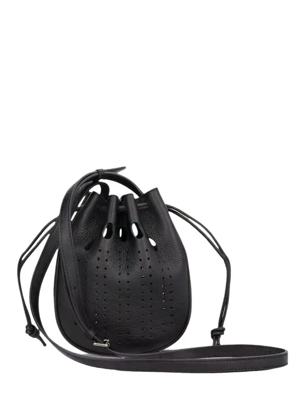 Valentino Garavani Perforated-leather Shoulder Bag - Black