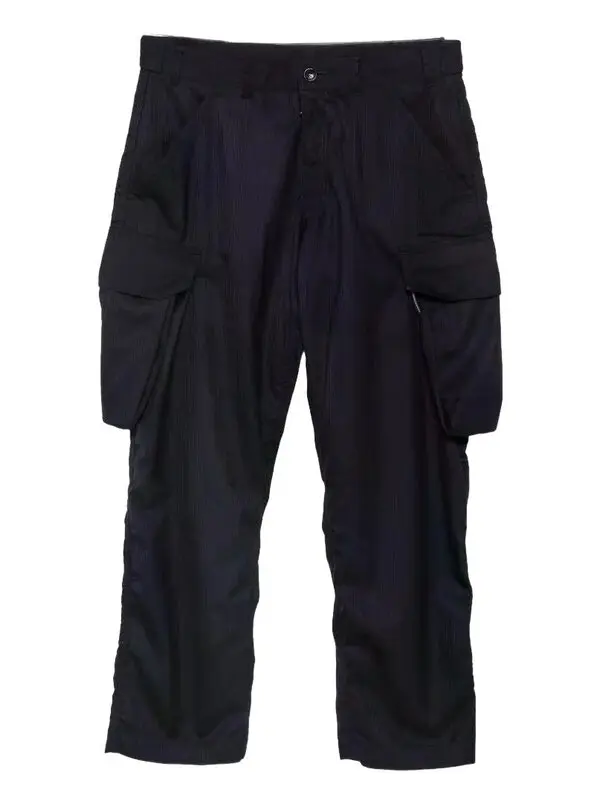 Comme Des Garçons Pinstripe-pattern Cargo Pants - Blue