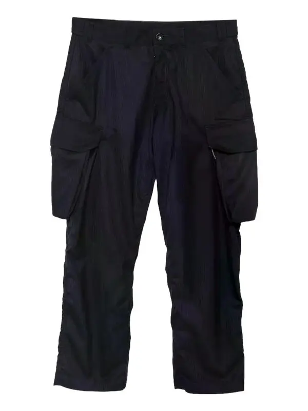 Comme Des Garçons Pinstriped Cargo Pants - Blue