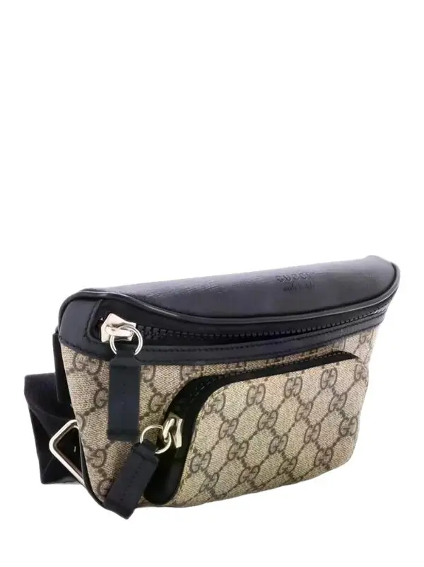 Gucci Eden Waist Bag Gg Coated Canvas Medium Belt Bag - Black