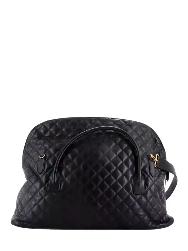 Saint Laurent Quilted Leather Travel Bag - Black