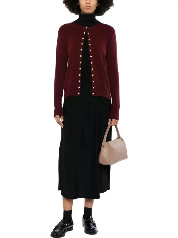AGNES B. Snapy Cardigan - Red