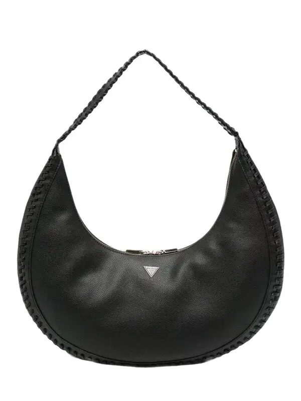 Guess Braided Whipstitch Shoulder Bag - Black