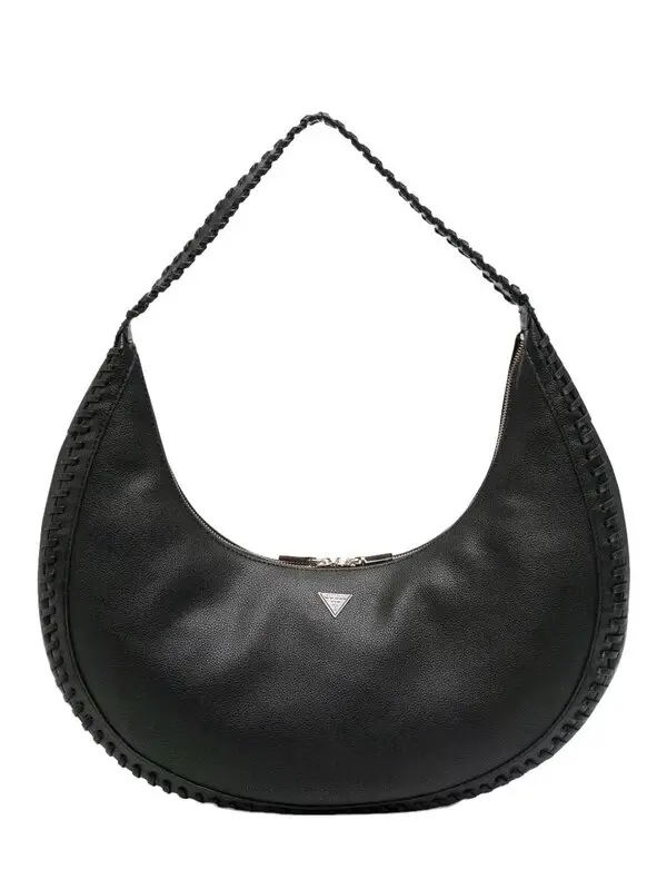 Guess Braided Whipstitch Shoulder Bag - Black