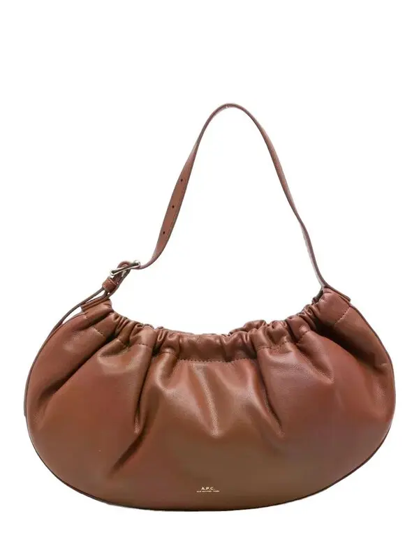 A.p.c. Ruched Shoulder Bag - Brown