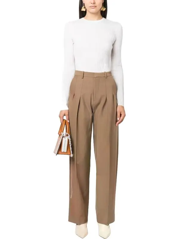Gabriela Hearst Margret Ribbed Top - Neutrals