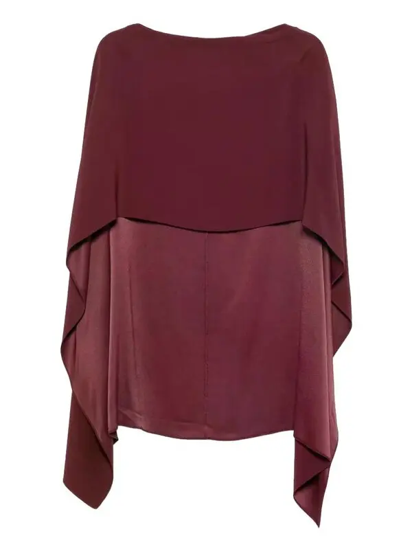 Alberta Ferretti Draped Asymmetric Cape - Red