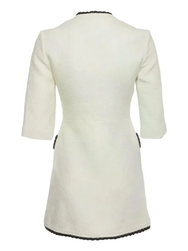 Maje Ritosio Contrast-trim Mini Dress - Neutrals