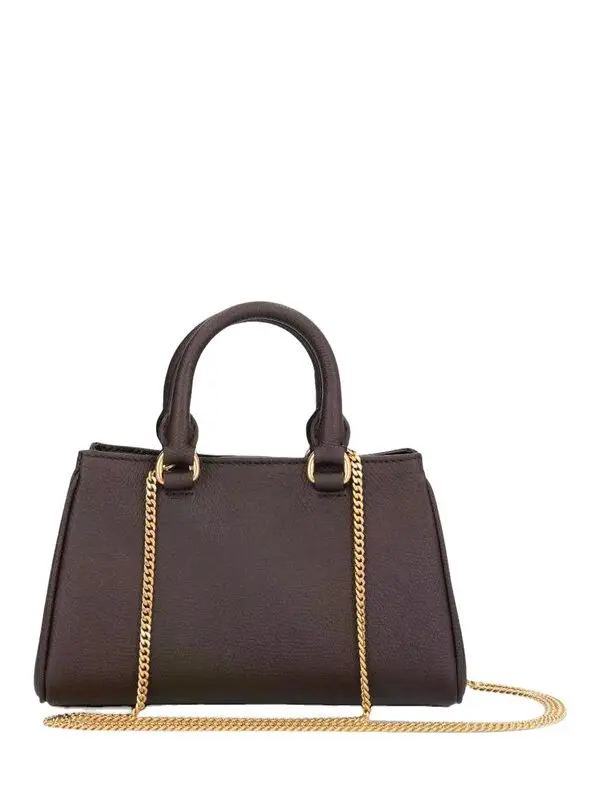 Valentino Garavani Vlogo Signature Mini Bag In Grainy Calfskin - Brown
