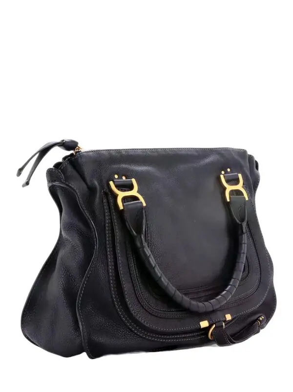 Chloé Marcie Leather Large Satchel - Black