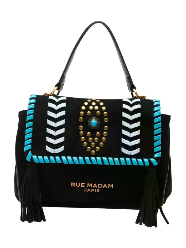RUE MADAM PARIS Lesjours Stud-embellished Tote Bag - Black