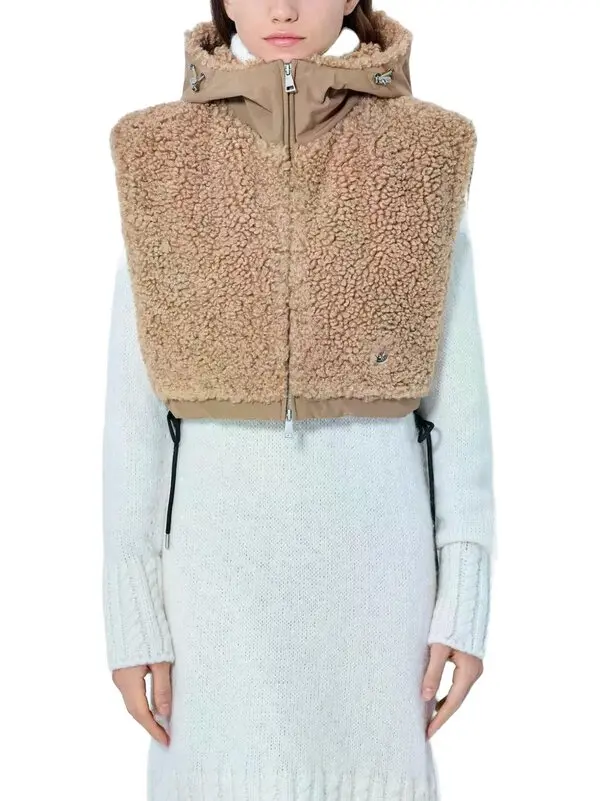 Moncler Sherpa-textured Hooded Jacket - Neutrals