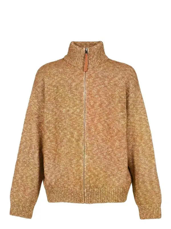 Loewe Anagram Zip-up Cardigan - Neutrals