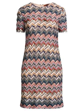 Missoni Mini Dress Size Viscose, Wool, Metal Fiber - Blue