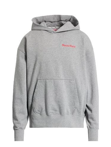 Kenzo Cotton French Terry Hoodie With Logo - Grey
