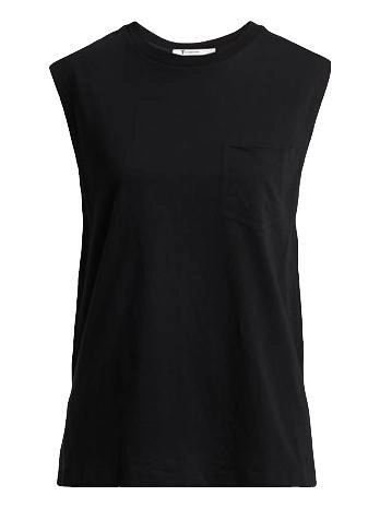 Alexander Wang Sleeveless Jersey T-shirt With Pocket - Black