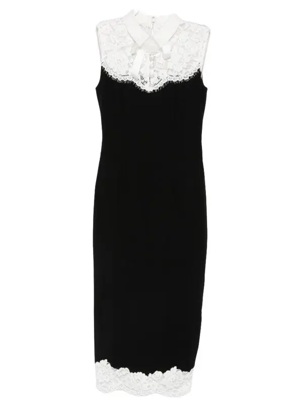 SELF-PORTRAIT Lace Long Dress - Black