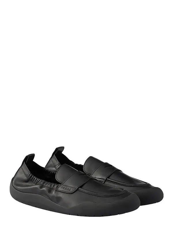 Prada Speedrock Leather Loafers - Black