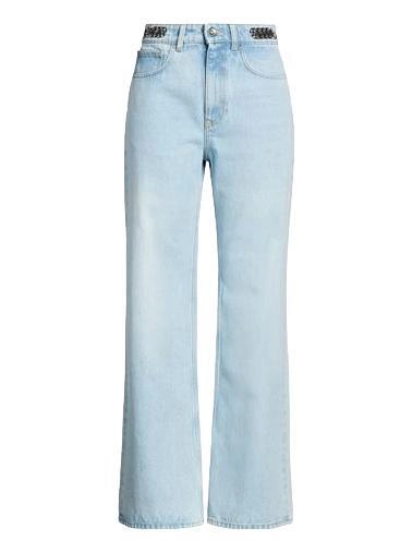 Rabanne Wide-leg Embellished Jeans - Blue