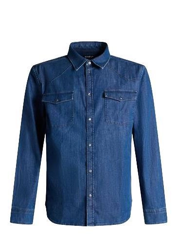 DONDUP Denim Shirt Size Cotton, Elastane - Blue