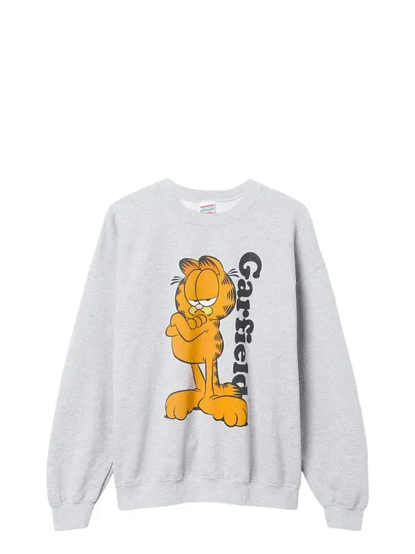 Junk Food Clothing Garfield Flea Market Fleece Sweatshirt - Heather Grey