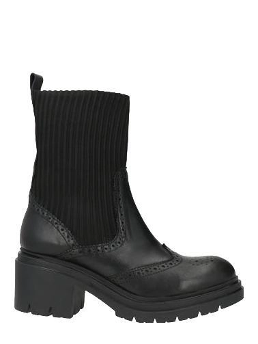 INUOVO Ankle Boots Size Leather, Textile Fibers - Black