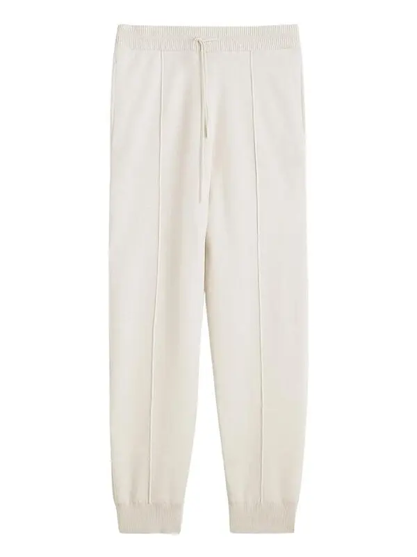 TOTEME Front Seam Drawstring Jogger Pants - Ecru