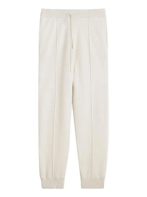 TOTEME Front Seam Jogger Pants With Drawstring - Ecru