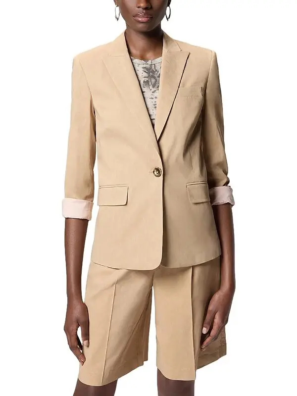 Pinko Freda Stretch Linen Blend Jacket - D