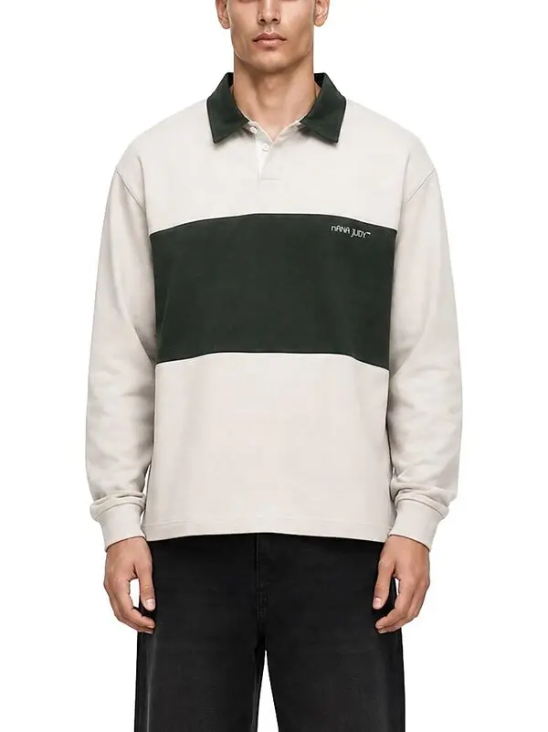 NANA JUDY Relaxed Fit Le Val Rugby Polo Shirt - Bone