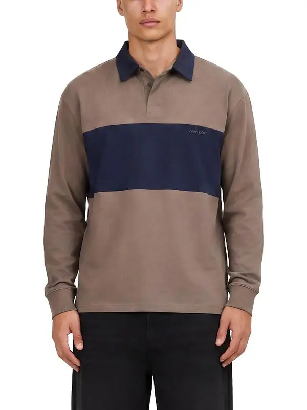 NANA JUDY Relaxed Fit Le Val Rugby Polo Shirt - Brown