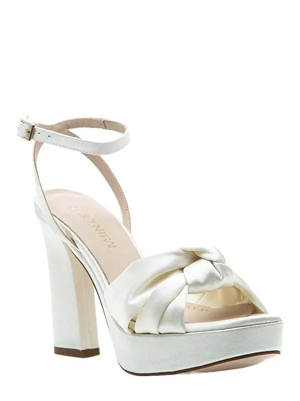 275 CENTRAL Miles Platform Sandal - White