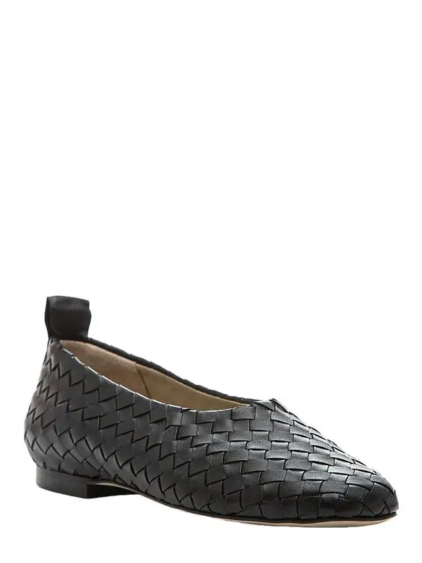 275 CENTRAL Lizzie Woven Ballet Flats - Black
