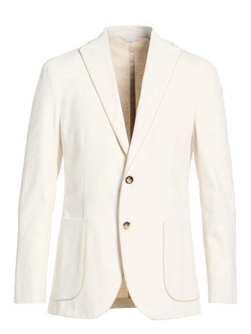 Boglioli Blazer Cream Size Cotton, Linen, Elastane - White