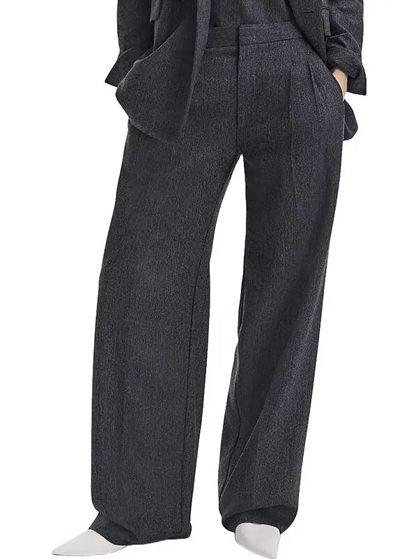 Rag & Bone Lawrence Tailored Wool & Cashmere Blend Pants - Charcoal Multi