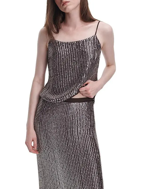 Rag & Bone Lili Beaded Tank - Chocolate