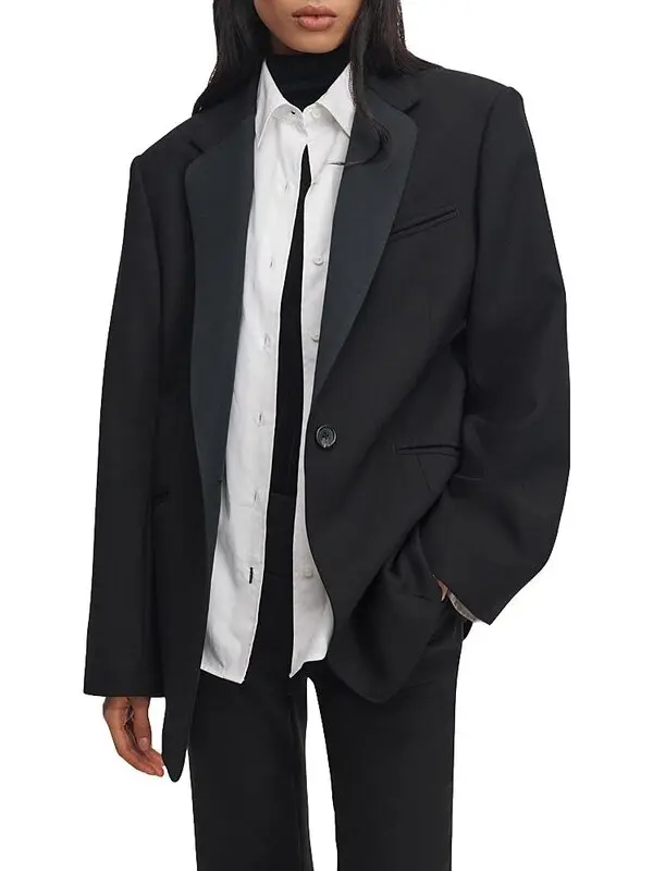 Rag & Bone Goldie Single Button Blazer - Black