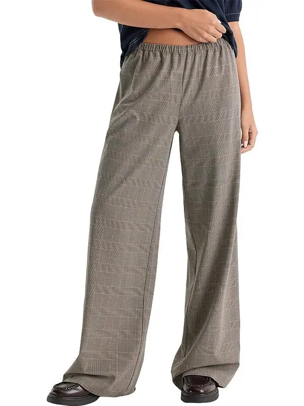 Good American The Pull On Plaid Trousers - Mini Plaid