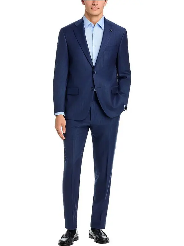 Hart Schaffner Marx New York Fit Tonal Stripe Wool Blend Suit - Blue