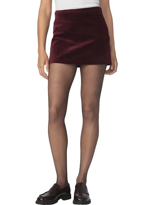 Joe's Jeans The Velveteen Mini Skirt - Cabernet