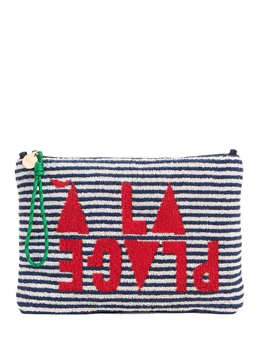 Clare V. A La Plage Flat Clutch - Cream