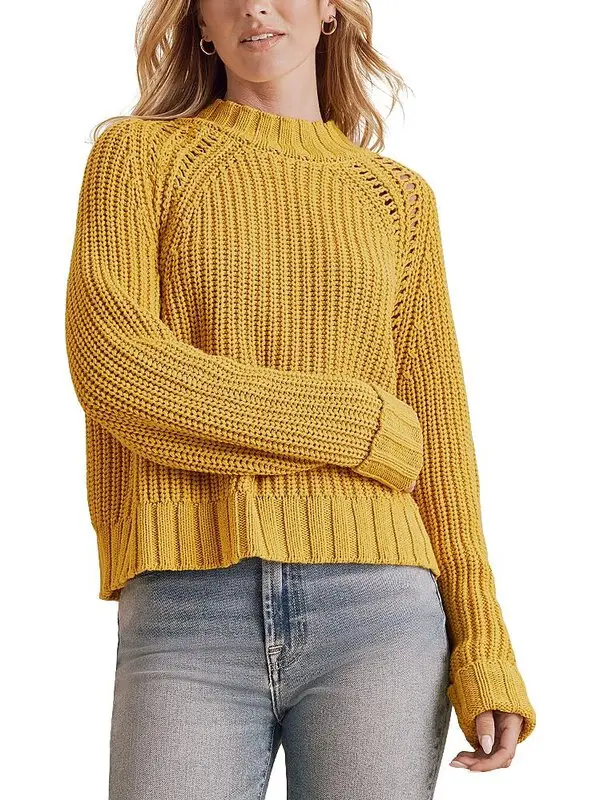 Splendid Cassidy Mock Neck Sweater - Sunflower