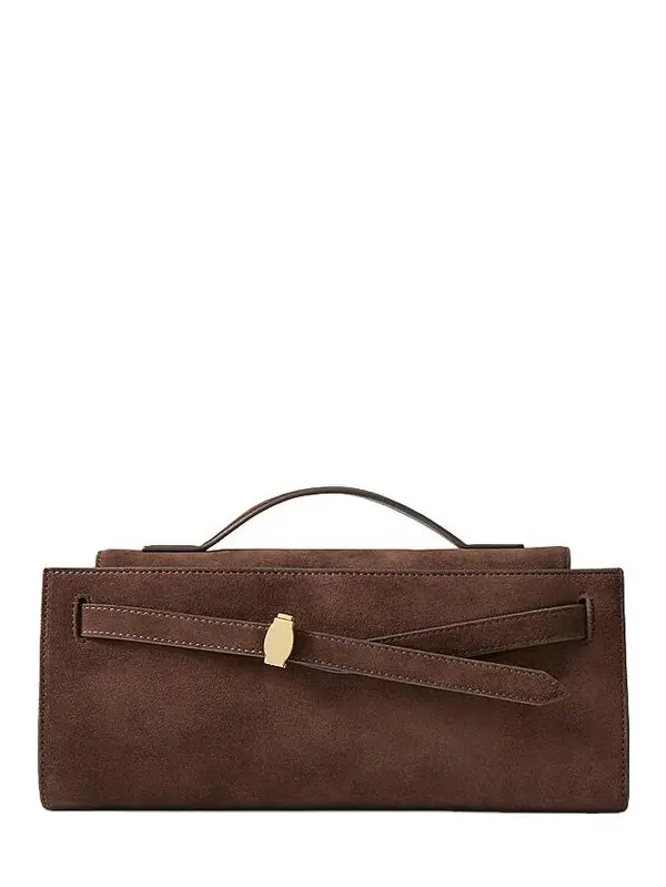 Veronica Beard Suede Clutch - Espresso