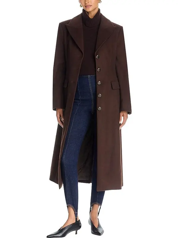 Veronica Beard Elspeth Wool & Cashmere Dickey Coat - Espresso