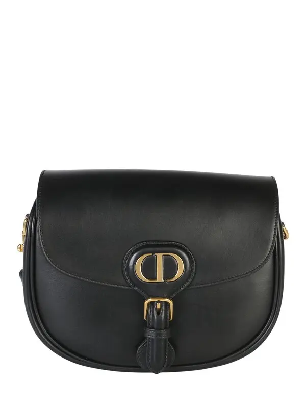 Dior Box Calfskin Bobby Flap Bag - Black
