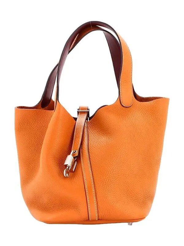 Hermès Picotin Lock Clemence Top Handle Bag - Brown
