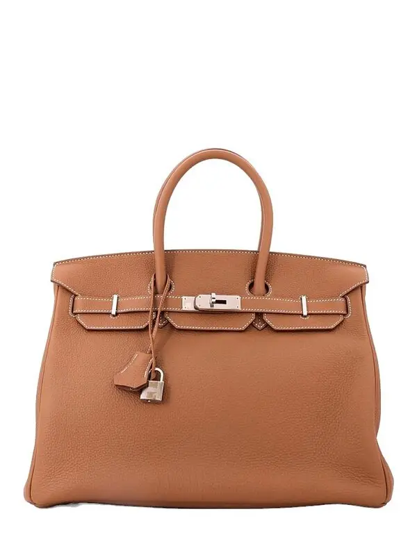 Hermès Birkin 35 Handbag Brown Togo With Palladium Hardware - Gold