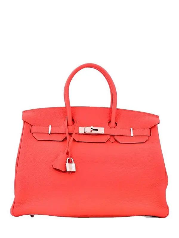 Hermès Birkin 35 Leather Palladium Tote - Capucine
