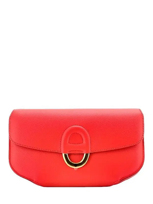 Hermès Cherche Epsom Leather Clutch - Red