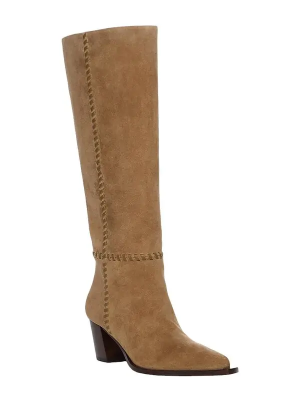 Paige Lillith Suede Knee High Boots - Camel